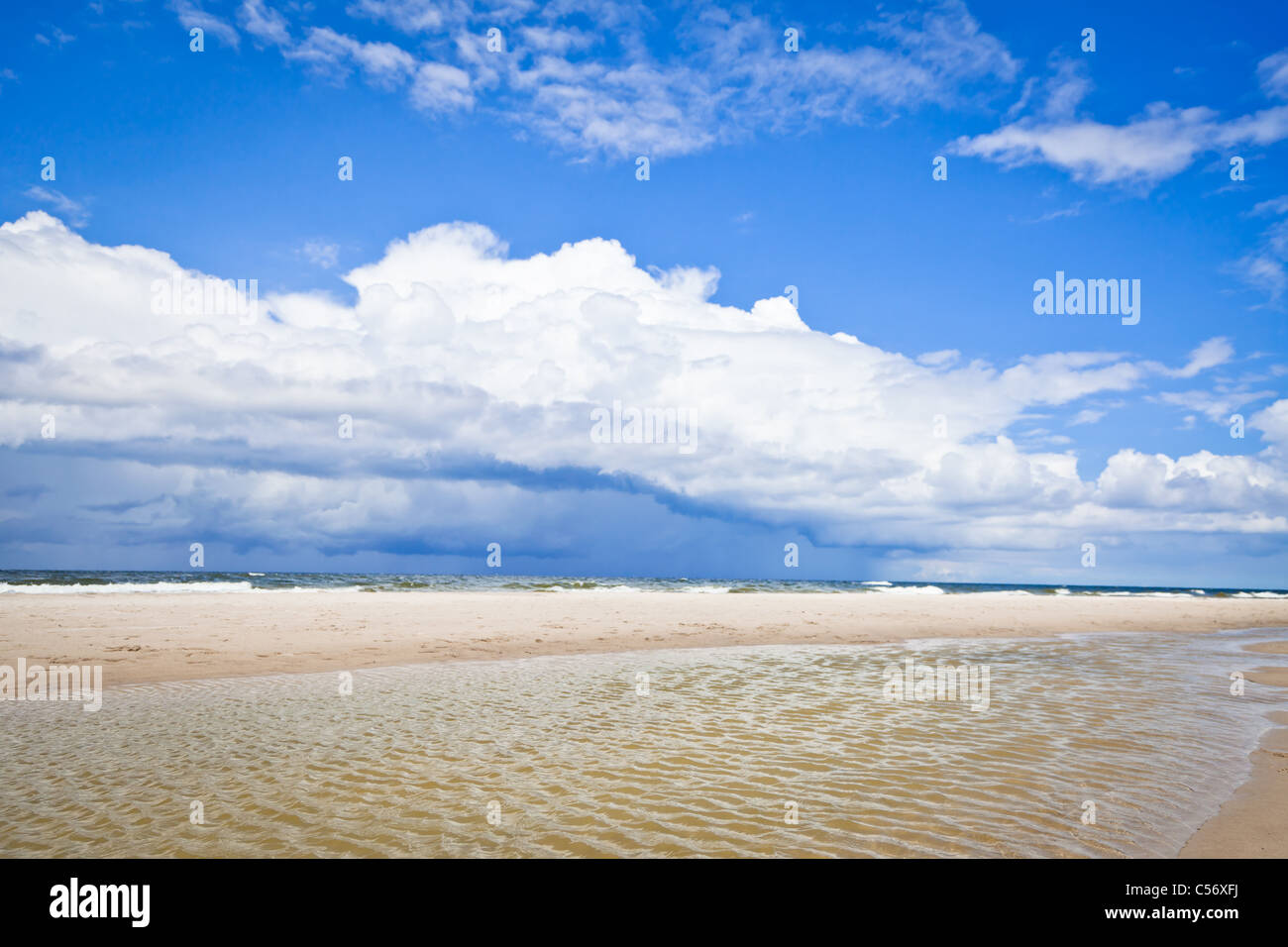 Baltic sea landscape with cloudy sky Stock Photo - Alamy