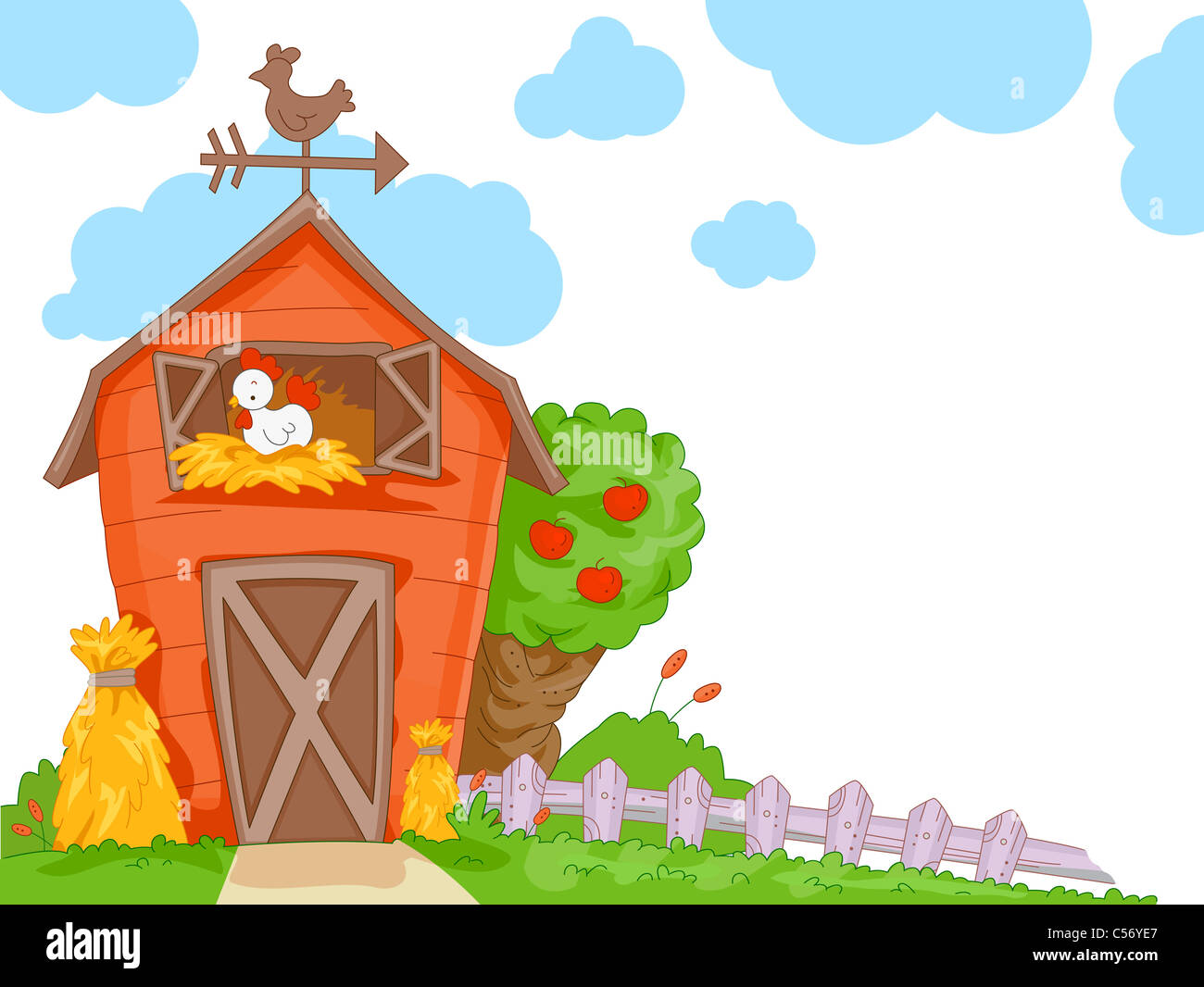 Cartoon barn hi-res stock photography and images - Alamy