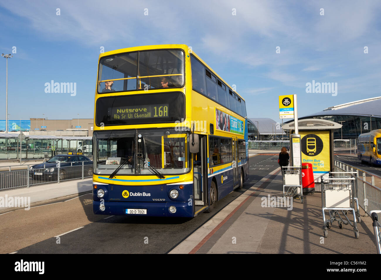 dublin local bus at bus terminal at dublin airport republic of ireland ...