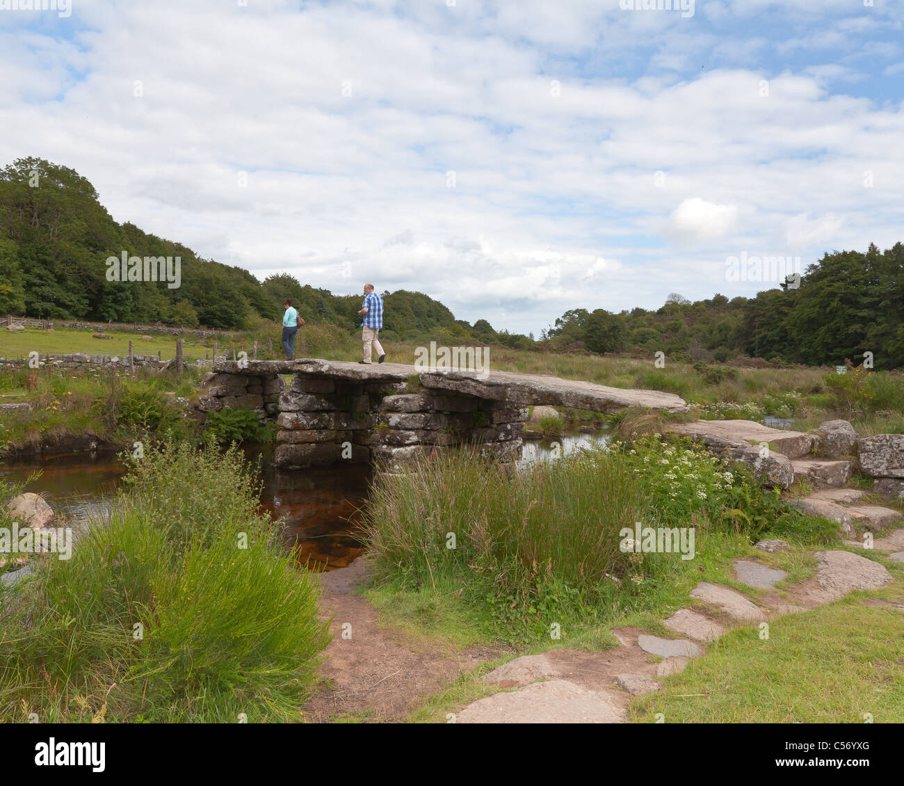 Ancient clapper bridge hi-res stock photography and images - Alamy