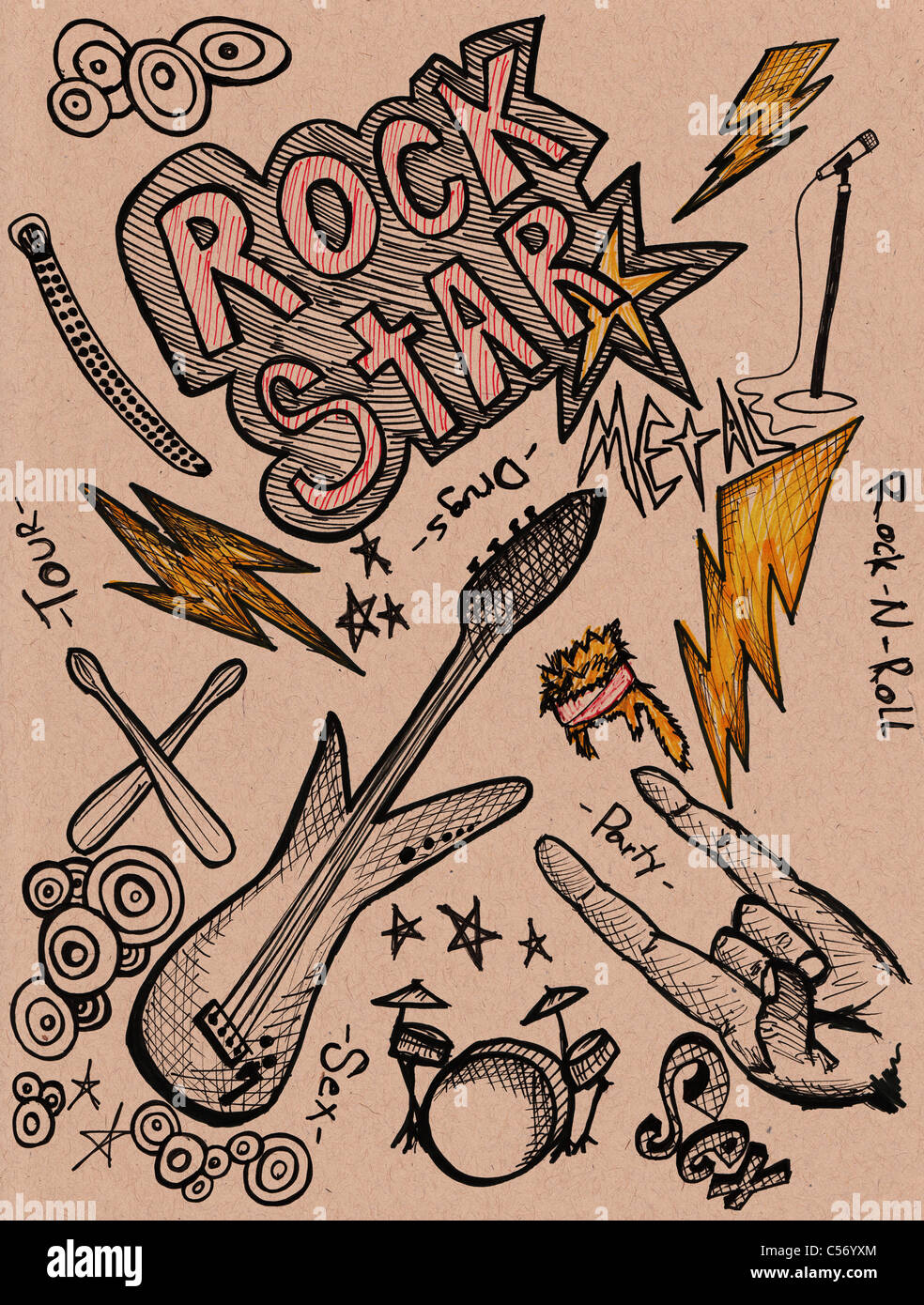 Hand drawn doodles. Great for setting off your design or just a ...
