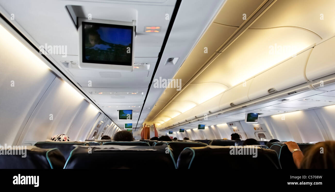 Airplane interior hi-res stock photography and images - Alamy