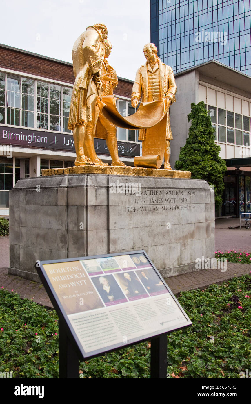 Golden boys birmingham statue hi-res stock photography and images - Alamy
