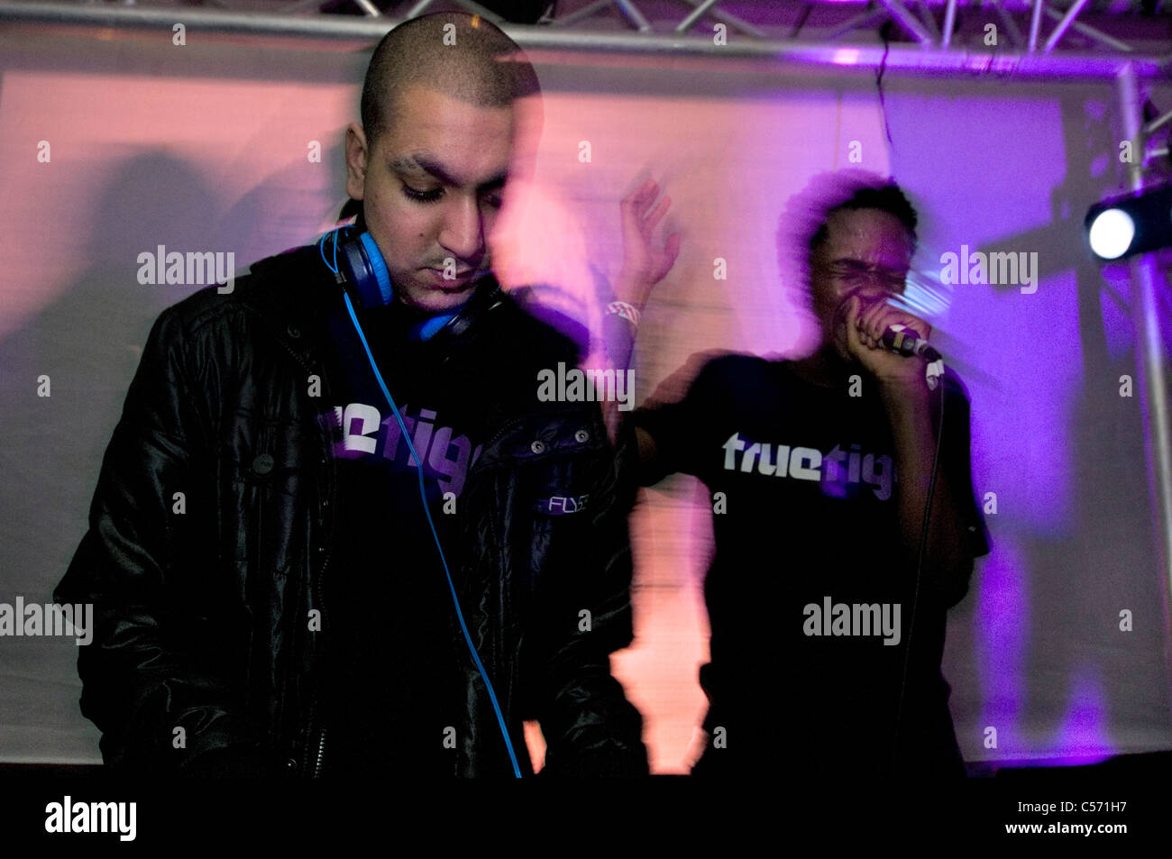 True Tiger playing a set in the union in Aberystwyth Stock Photo - Alamy