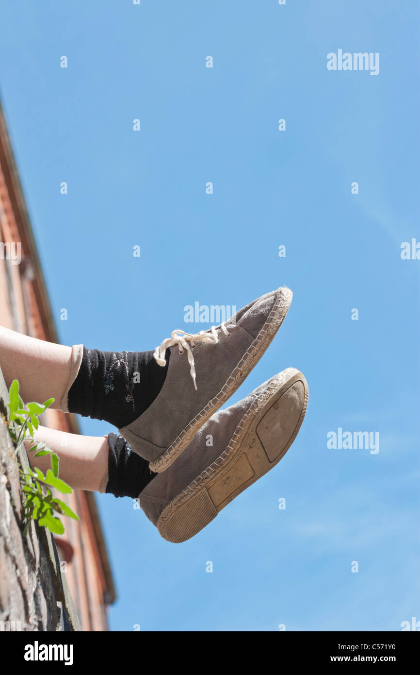 Shoe Feet up Relax Camden Lock London England cool Stock Photo - Alamy