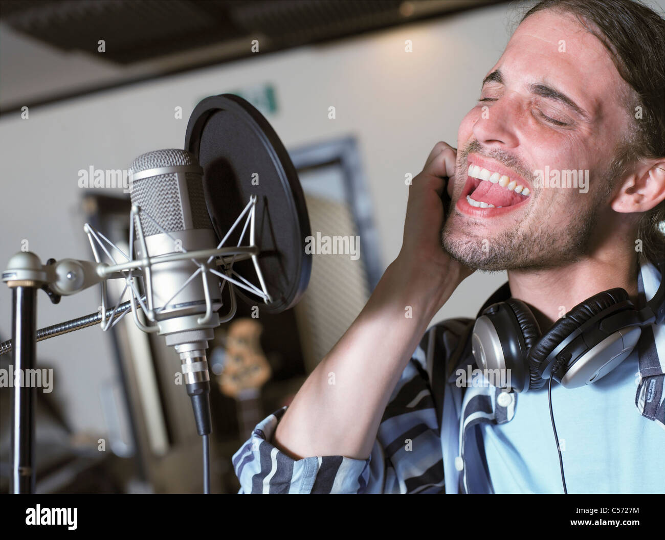 Male mouth singing close up hi-res stock photography and images - Alamy