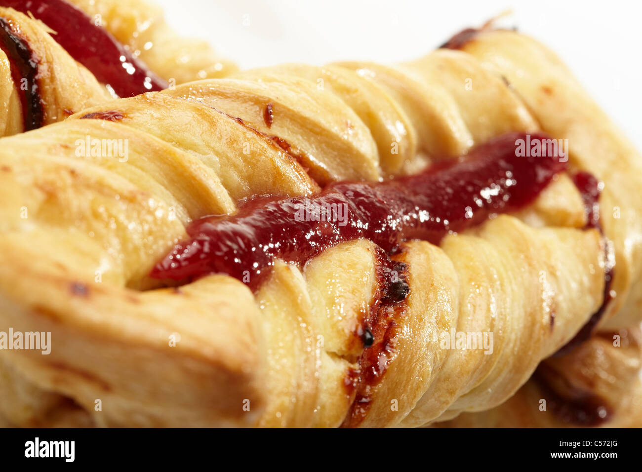 puff pastry with jam Stock Photo - Alamy