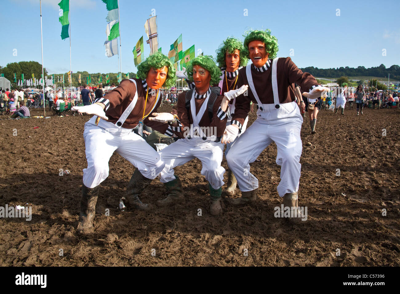 Fancy dress costumes glastonbury hi-res stock photography and images ...
