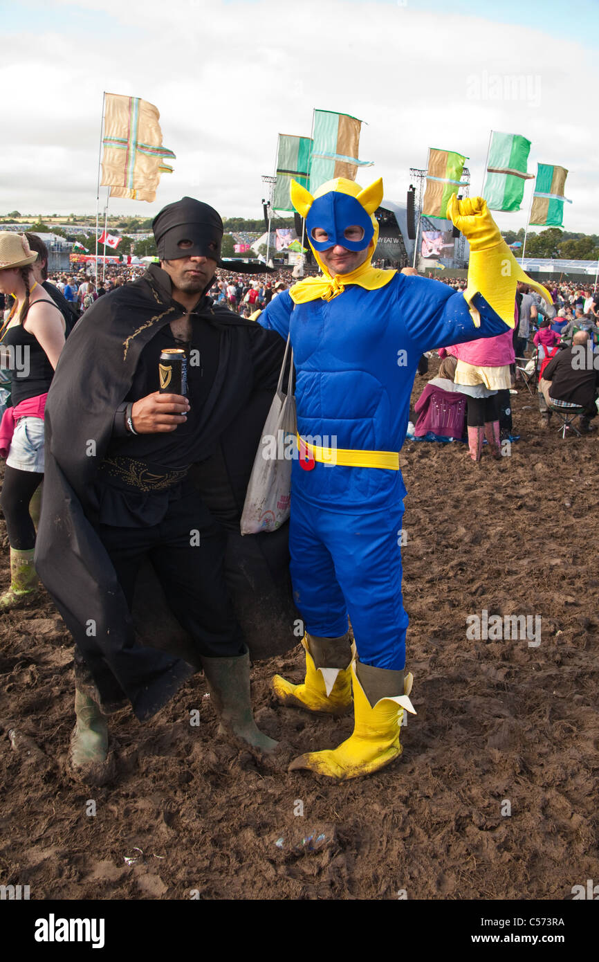 Fancy dress at the Glastonbury Festival 2011, Somerset , England ...