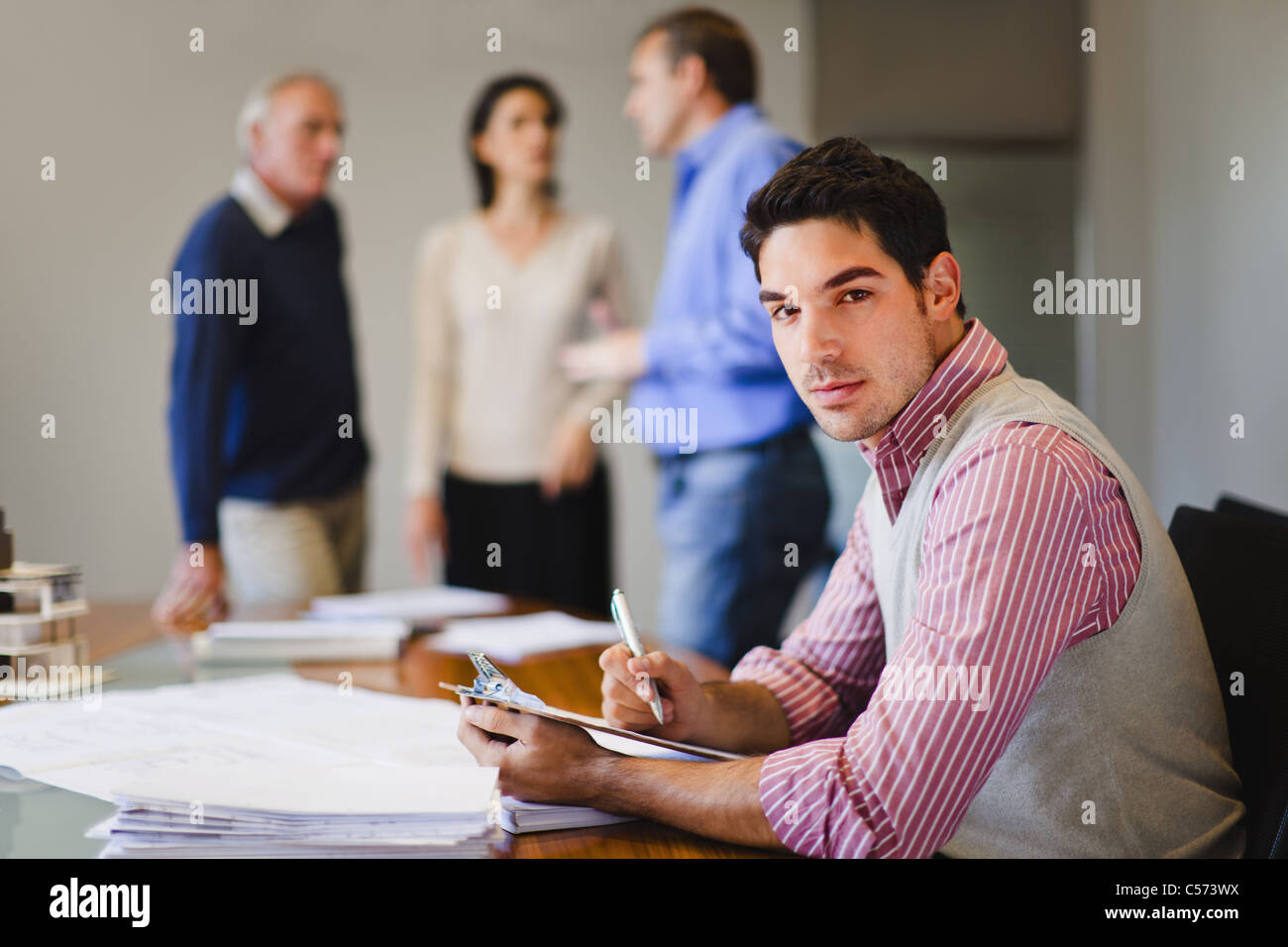 Sitting holding reading concentration authority hi-res stock ...