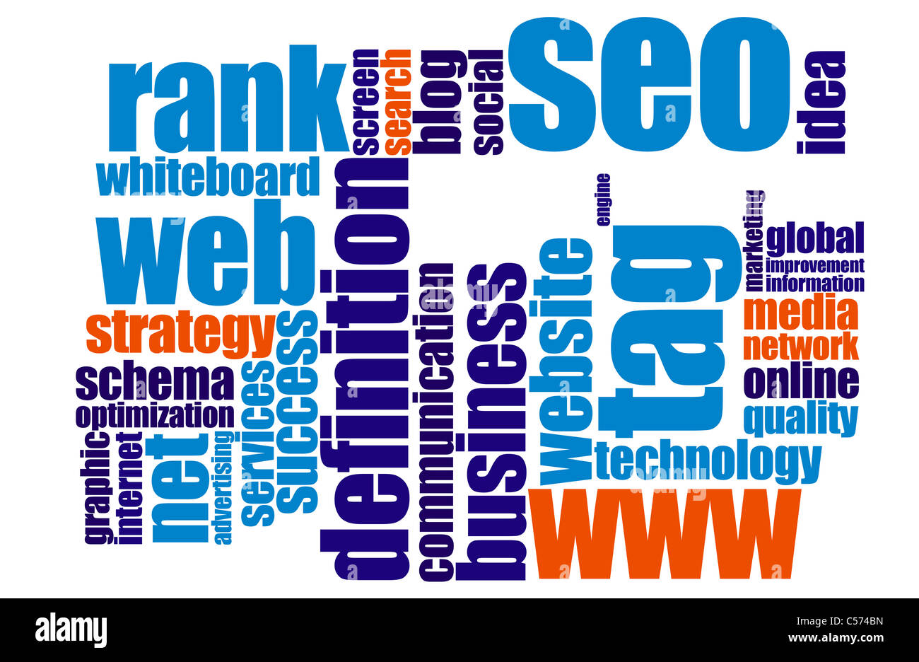 Web word cloud Stock Photo - Alamy