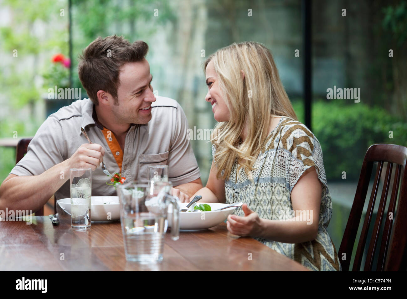 Conversation over meal hi-res stock photography and images - Alamy