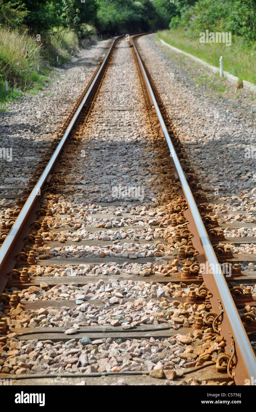 Lowestoft, Suffolk, England: single track railway line Stock Photo - Alamy