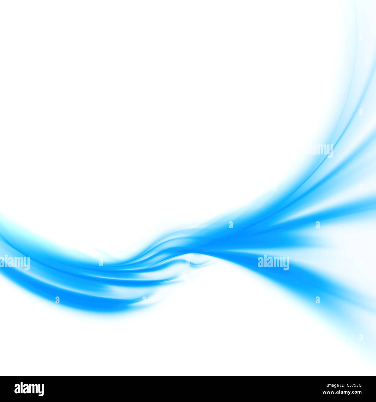 An abstract blue water wave layout isolated over white Stock Photo - Alamy