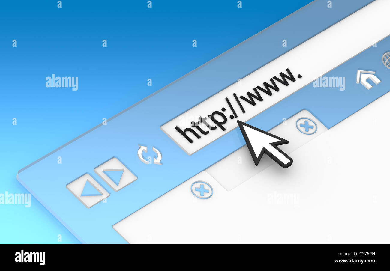 Browser Window 2011. Transparent with blue background Stock Photo - Alamy
