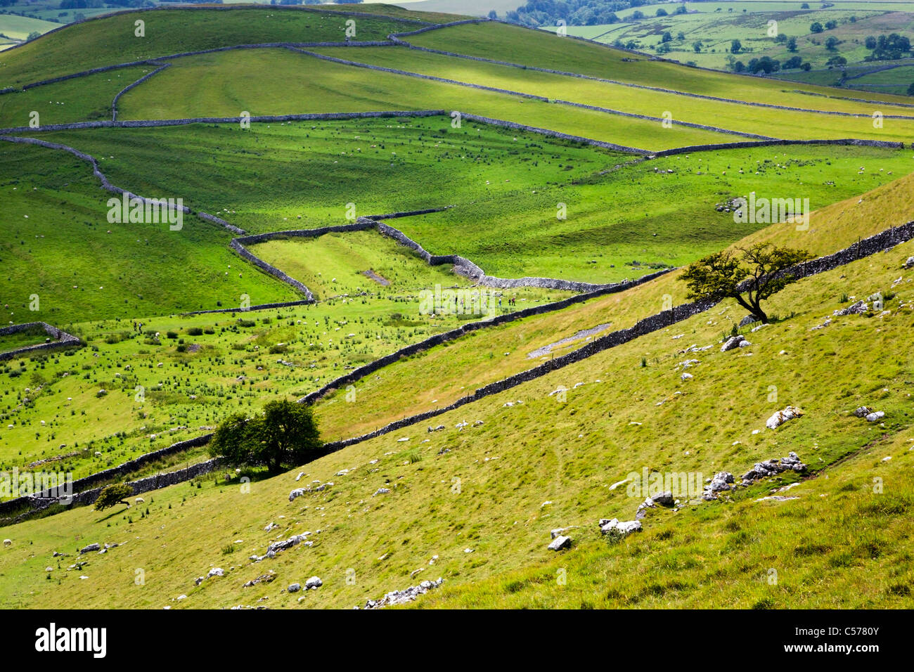 Malhamdale from Gordale Scar Yorkshire Dales England Stock Photo - Alamy