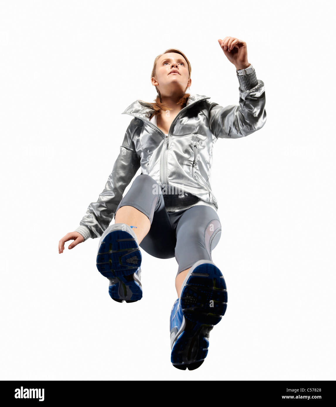 Female jogging standing Cut Out Stock Images & Pictures - Alamy