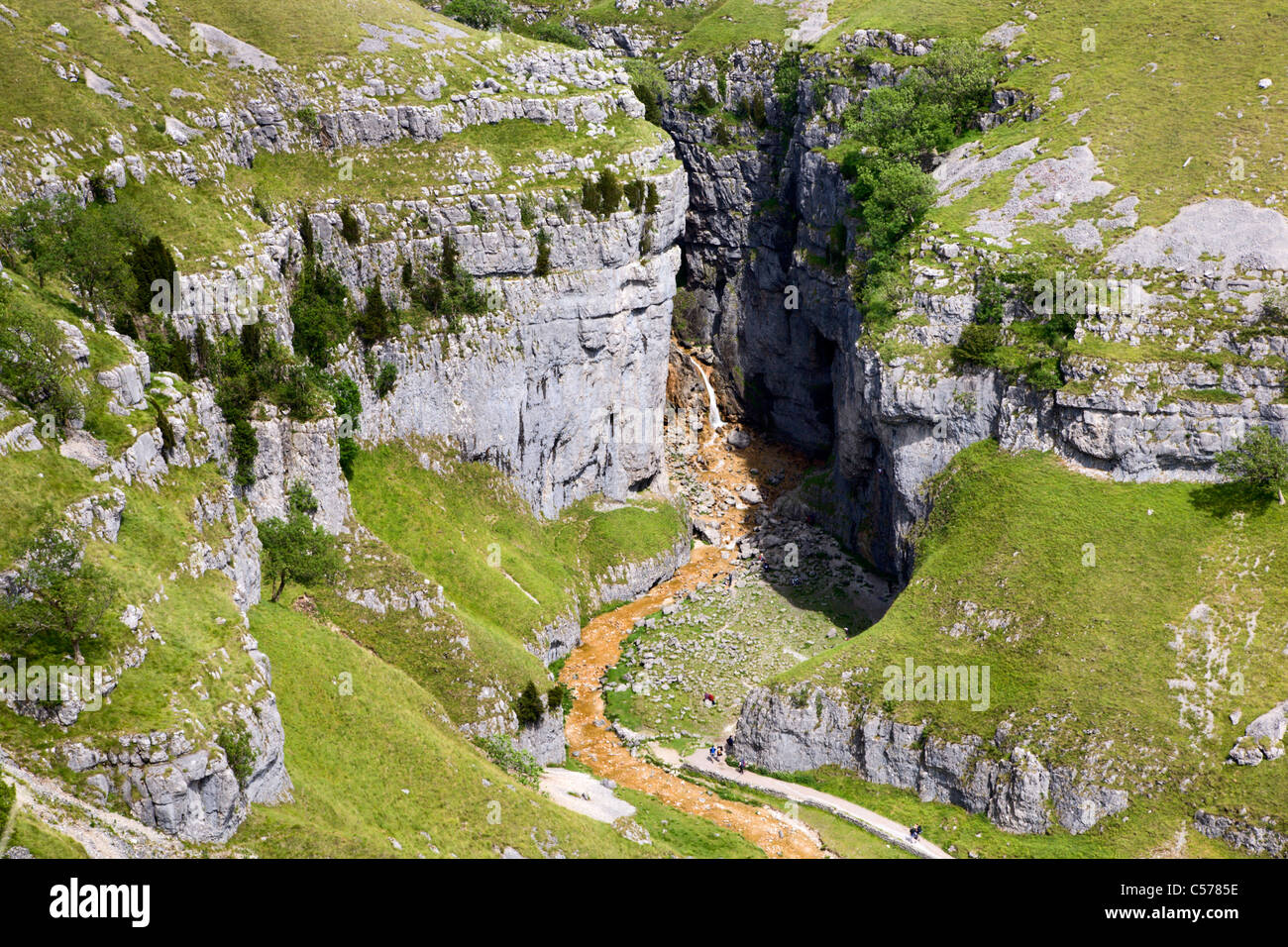 Gordale Scar Malhamdale Yorkshire Dales England Stock Photo - Alamy