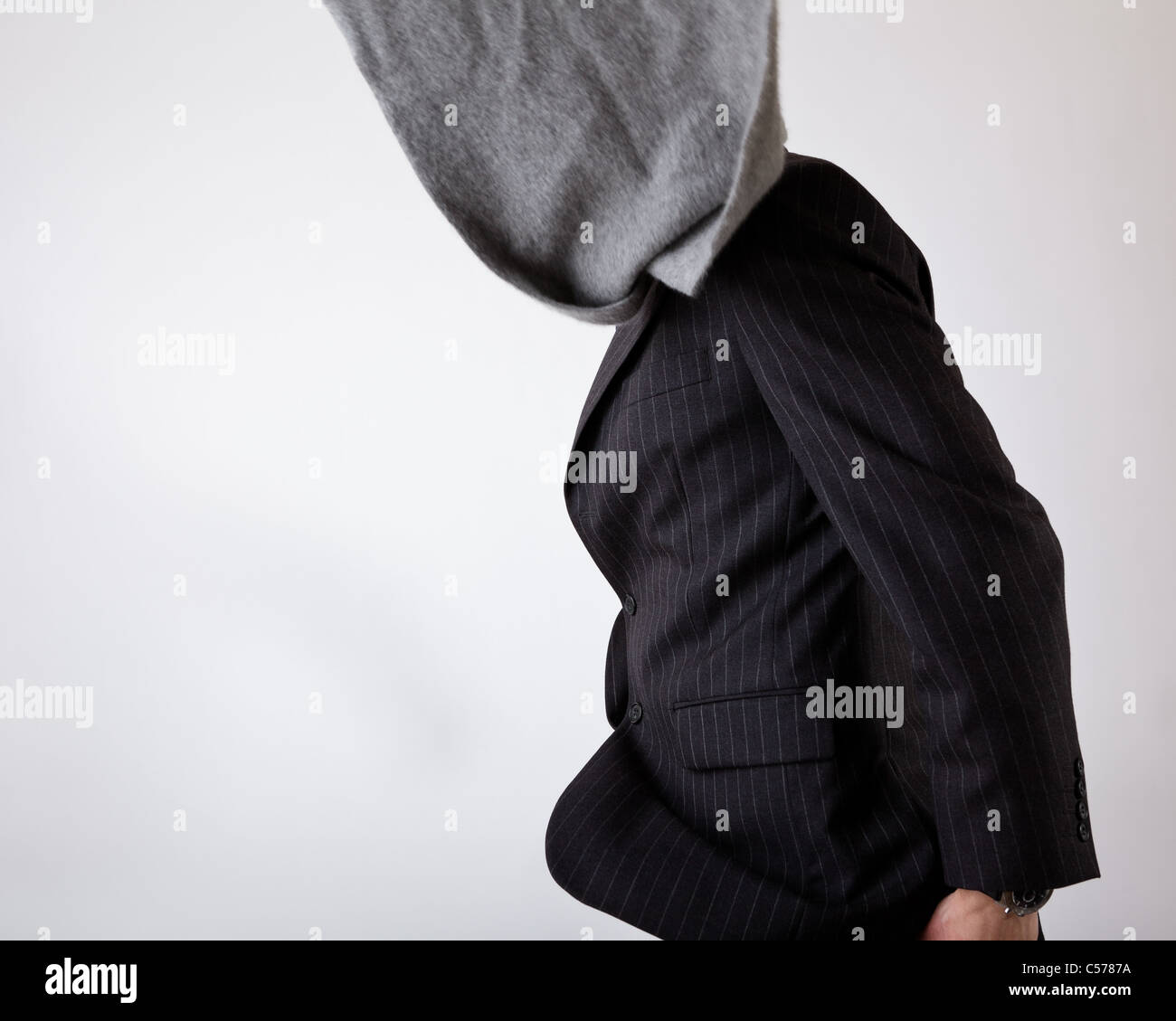Windy man scarf hi-res stock photography and images - Alamy