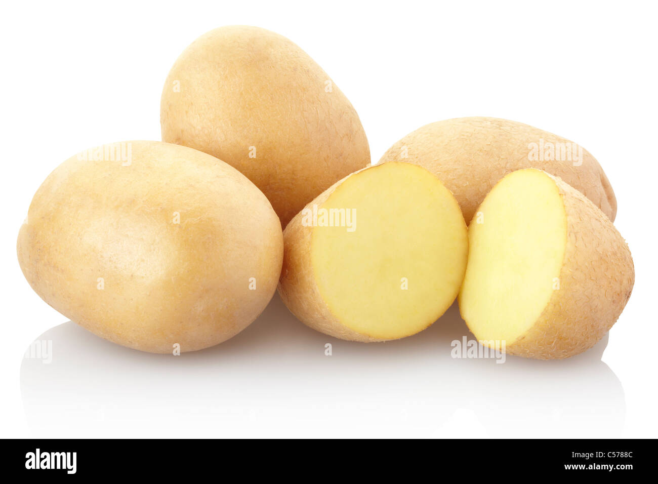 Potatoes group isolated Stock Photo - Alamy