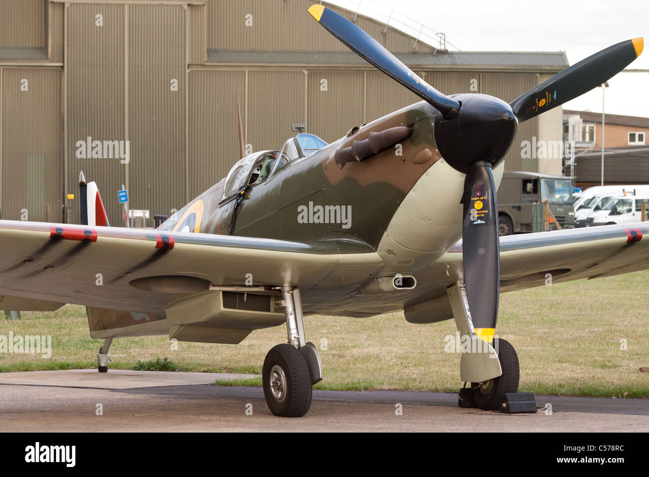 Battle of Britain Memorial Flights Spitfire MkIIa P7350 QJ-K seen at ...