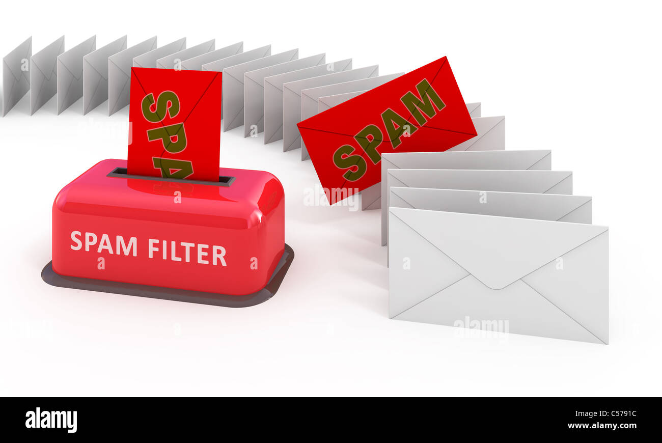 Spam email filter Cut Out Stock Images & Pictures - Alamy