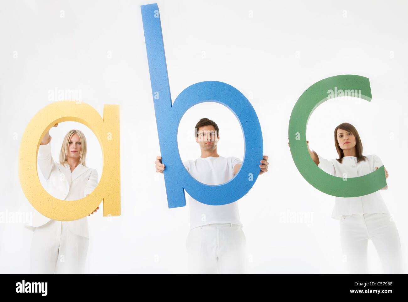 People posing as letters hi-res stock photography and images - Alamy