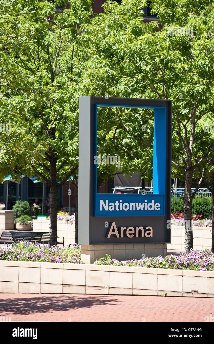 Nationwide Arena sign located in the Arena District of Columbus Ohio ...