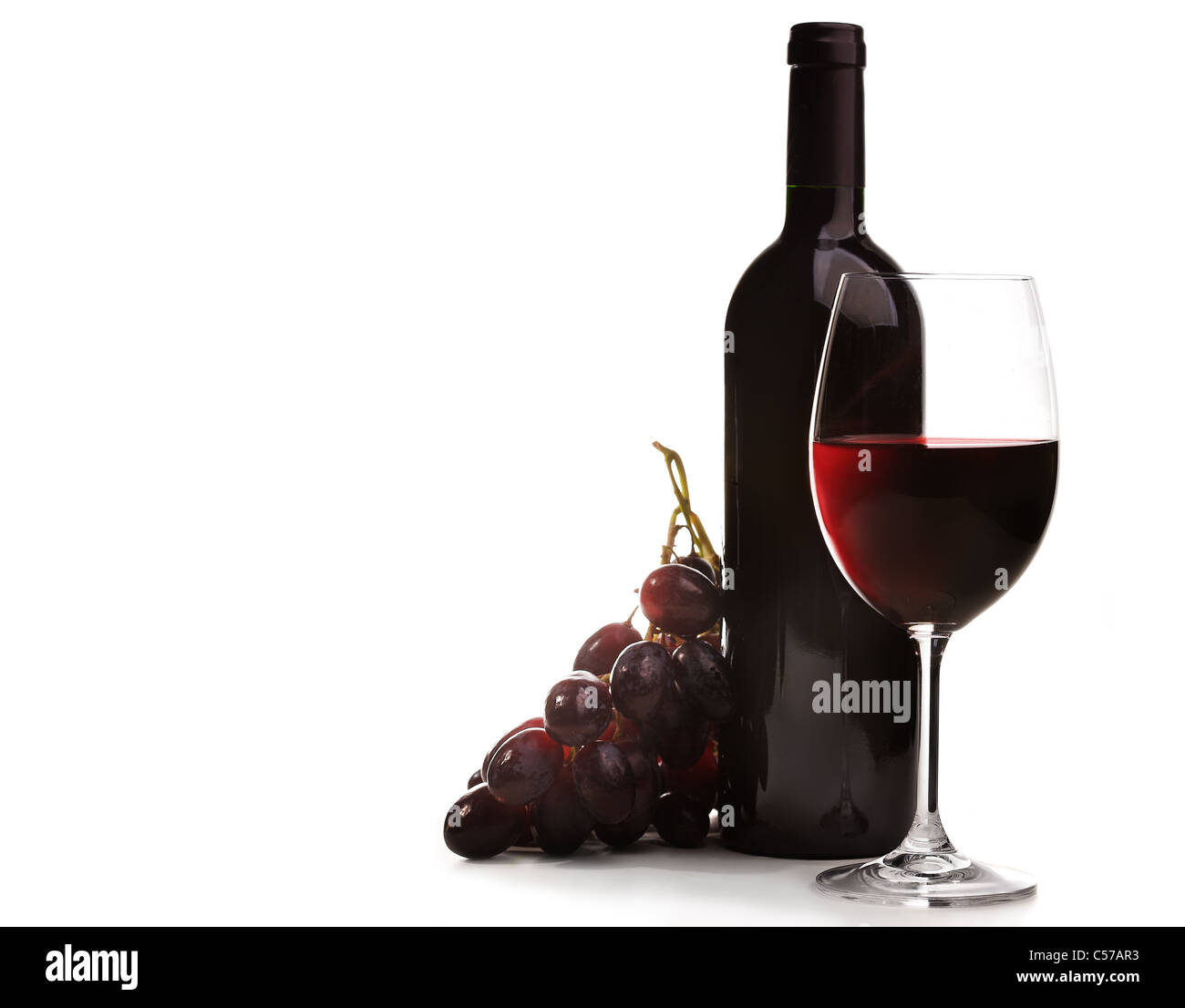 Glass red wine shadow Cut Out Stock Images & Pictures - Alamy