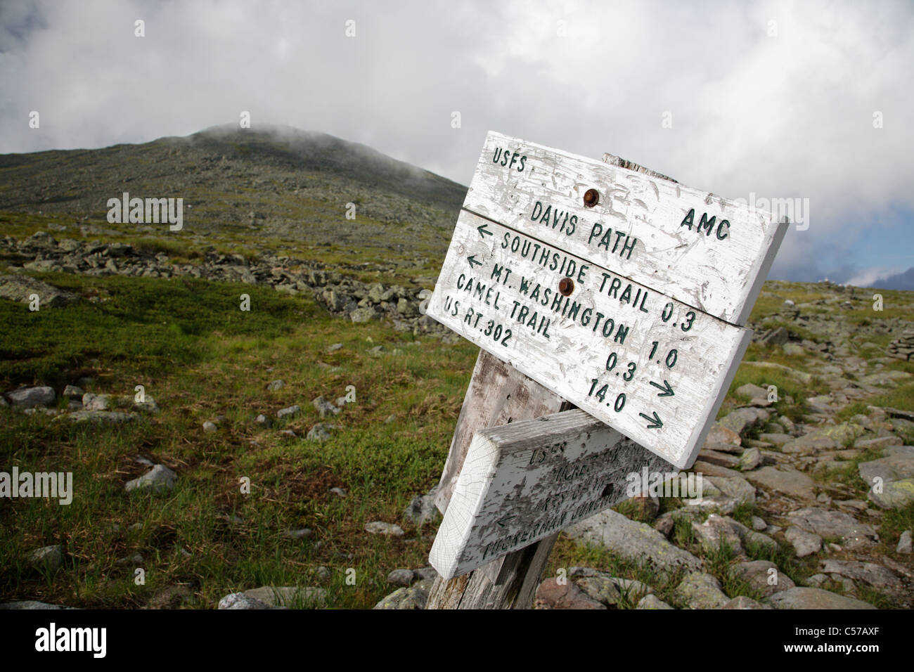 Mount Washington from Davis Path in the White Mountains, New Hampshire ...