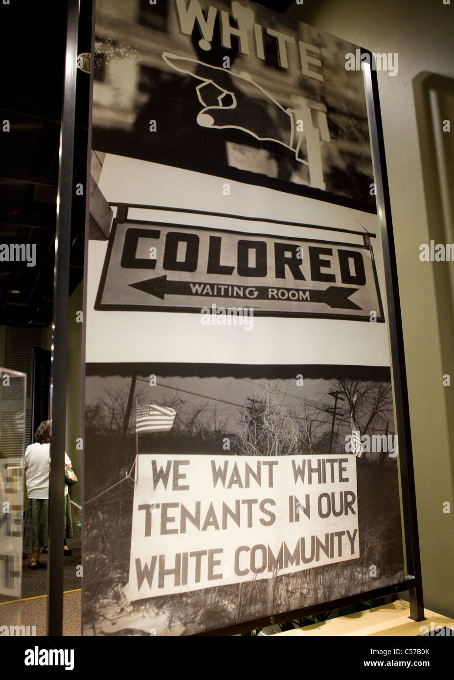 Signs from the American racism in the twentieth century Stock Photo - Alamy