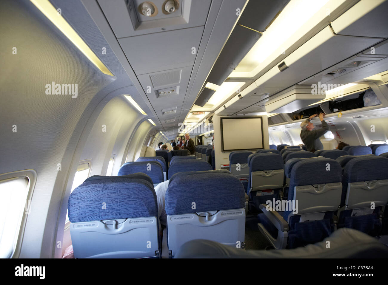 passengers onboard boarding an air canada 767 passenger aircraft Stock ...