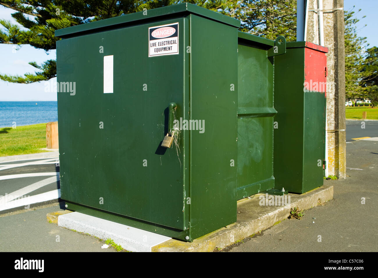 Electric Substation, Auckland, New Zealand, Monday, July 11, 2011 Stock ...