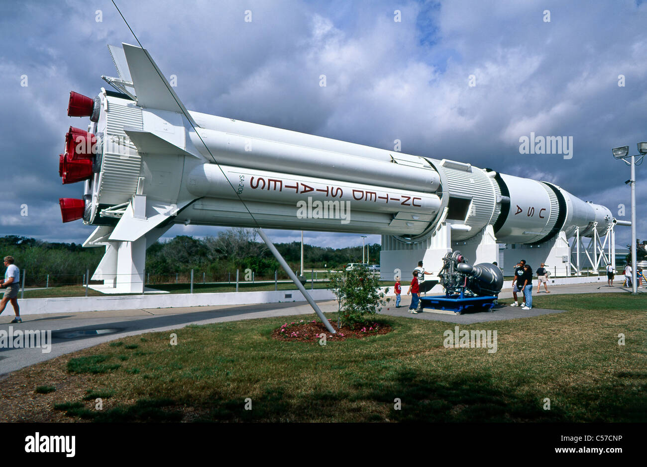 Kennedy Space Center Cape Canaveral Florida USA. Saturn 1b rocket. c ...