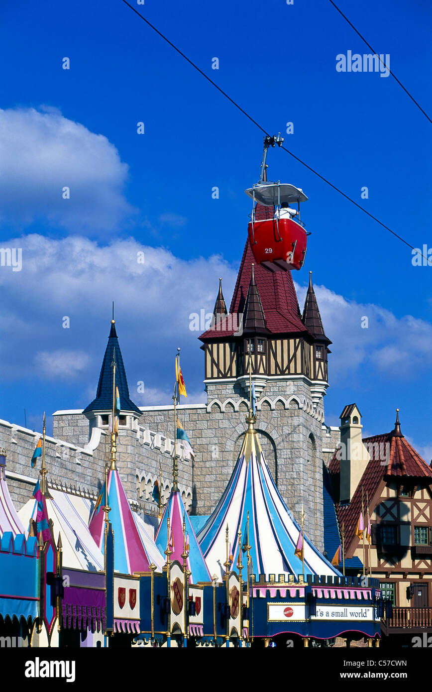 Disney rides, World Magic Kingdom Orlando Florida USA. Cable lift. 1997 ...