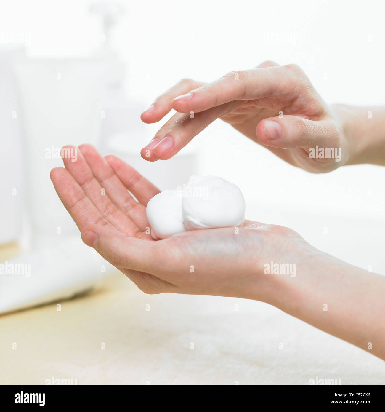 Soap foam extreme close up hi-res stock photography and images - Alamy