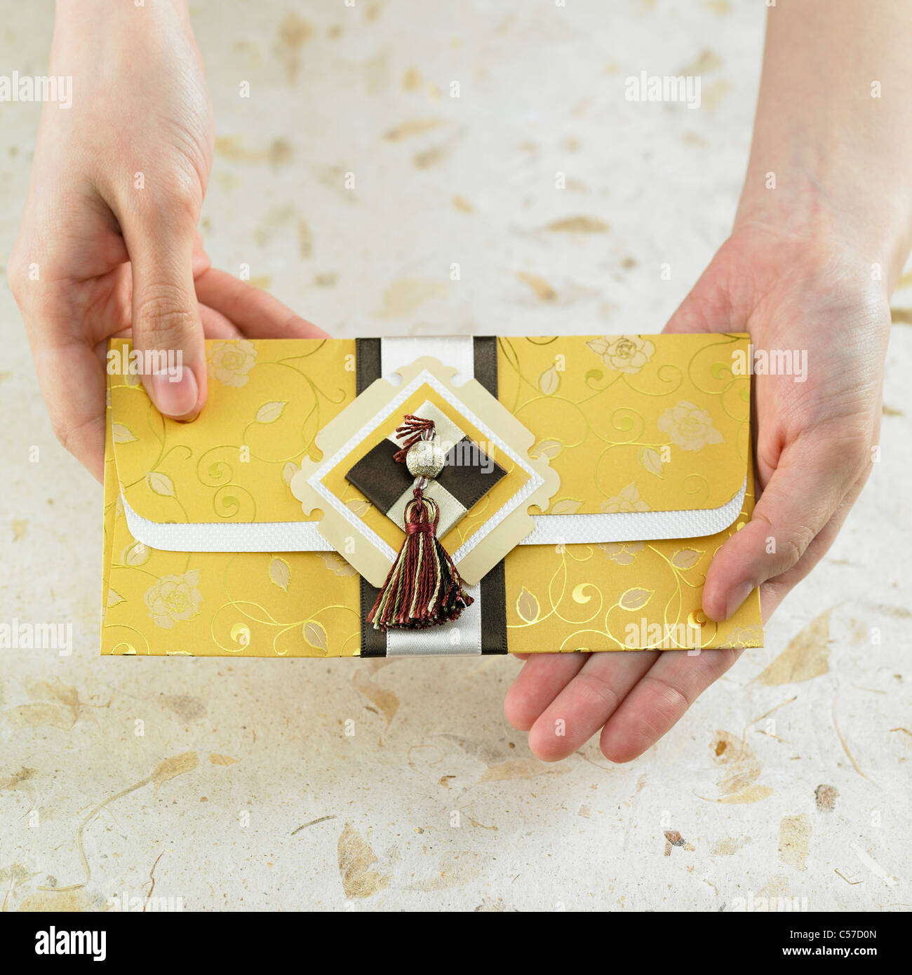 hands grab the Korean traditional envelope Stock Photo - Alamy