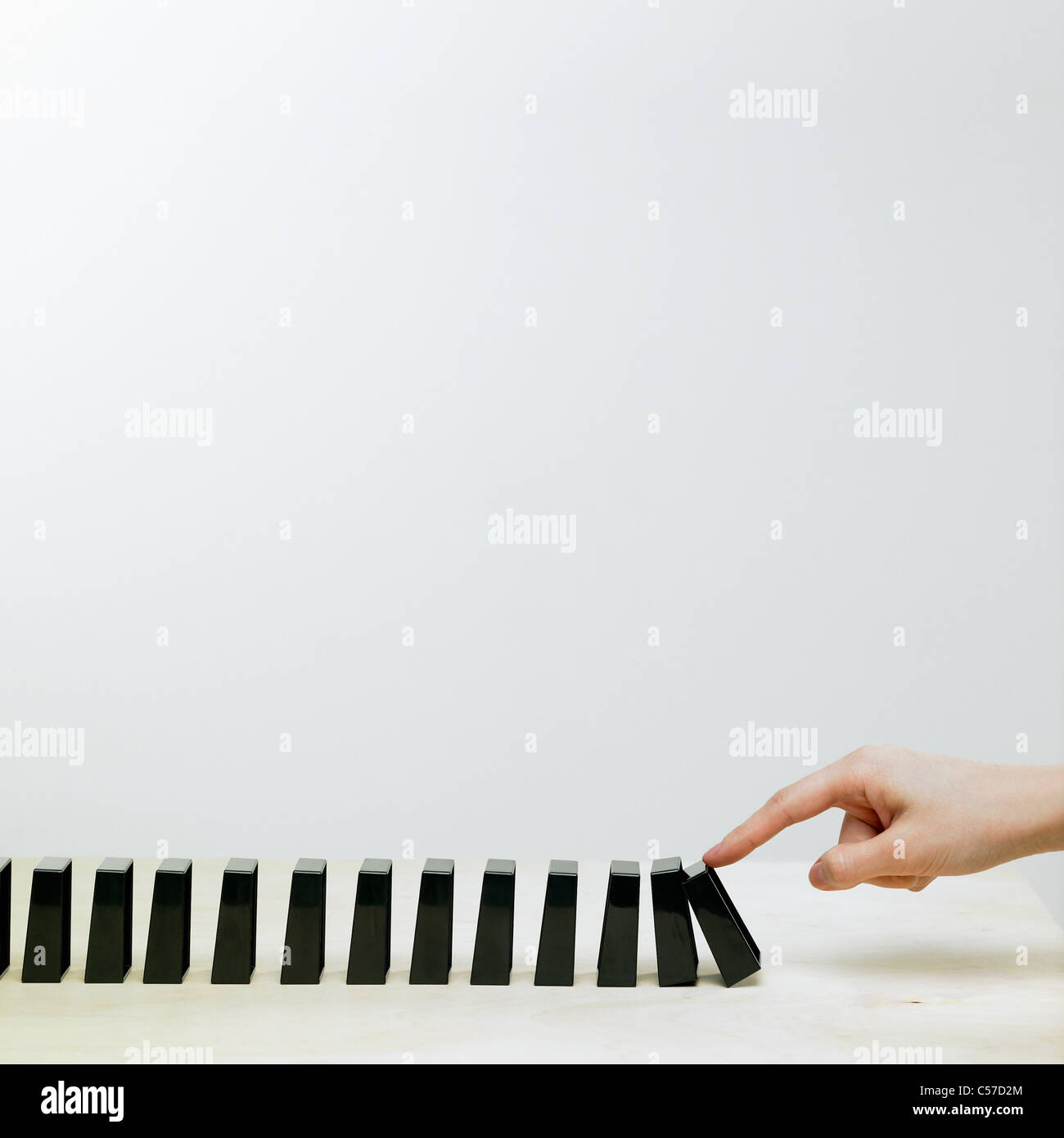 finger touches block Stock Photo - Alamy