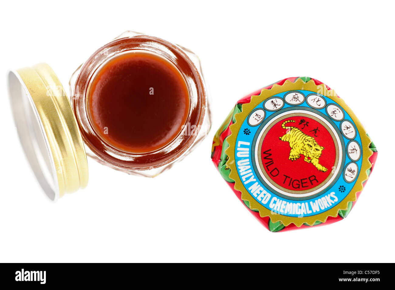 Two small jars of Wild Tiger balm Stock Photo - Alamy