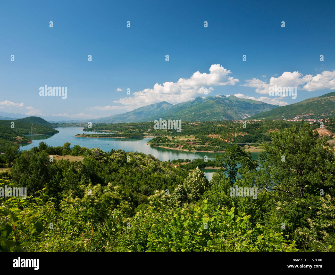 Hydroelectric reservoir, Lake Debar and the Desat mountains in western ...