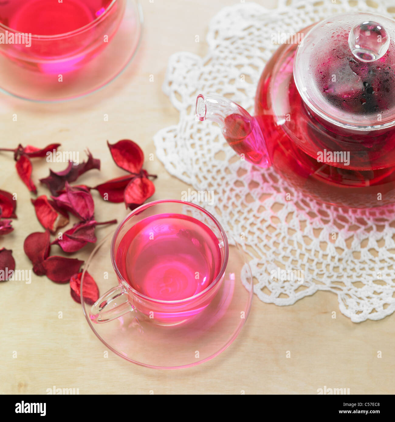 rose petal and rose tea Stock Photo - Alamy