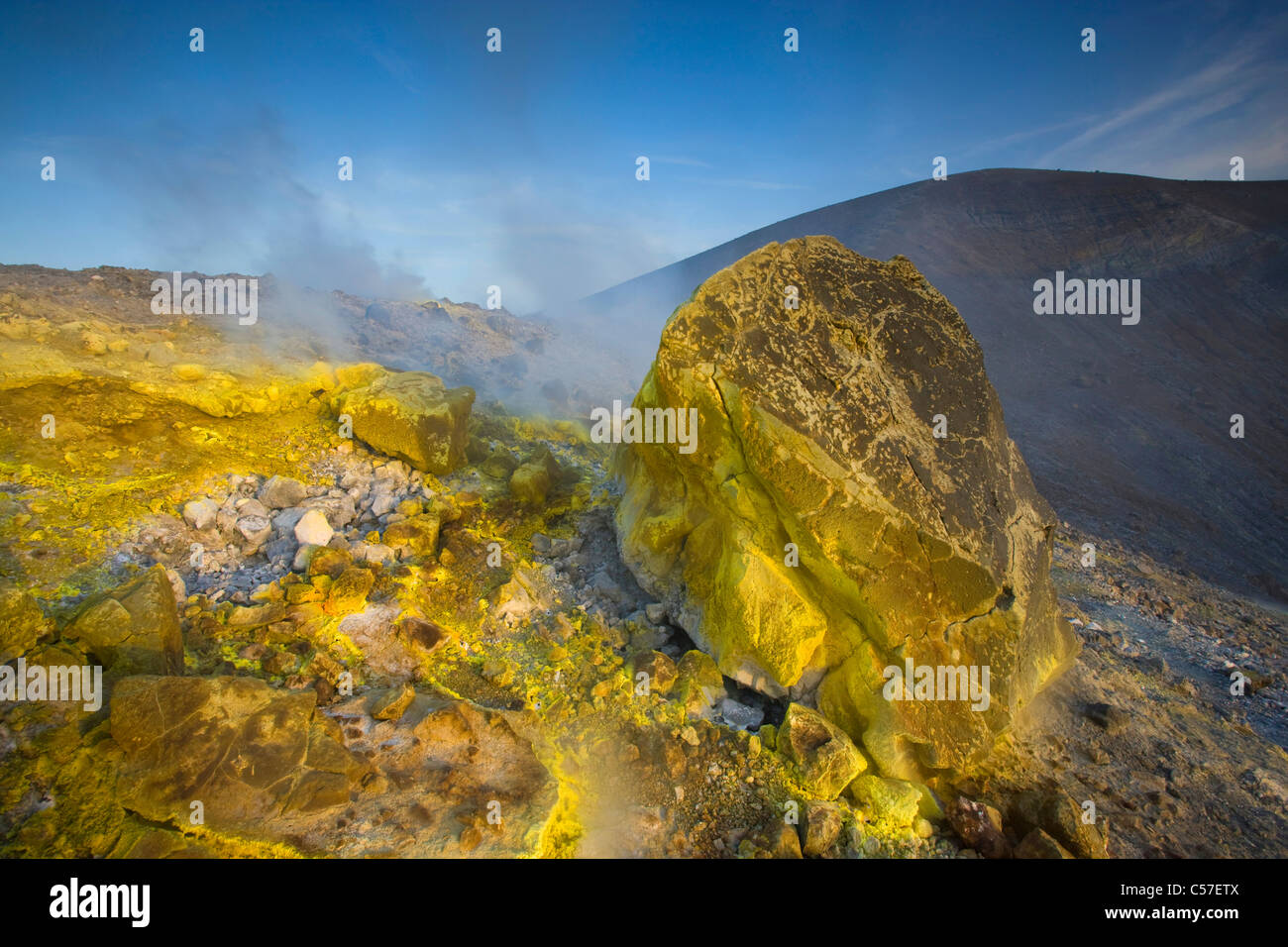 Vulcano, Italy, Europe, Lipari Islands, island, isle, volcano, crater ...