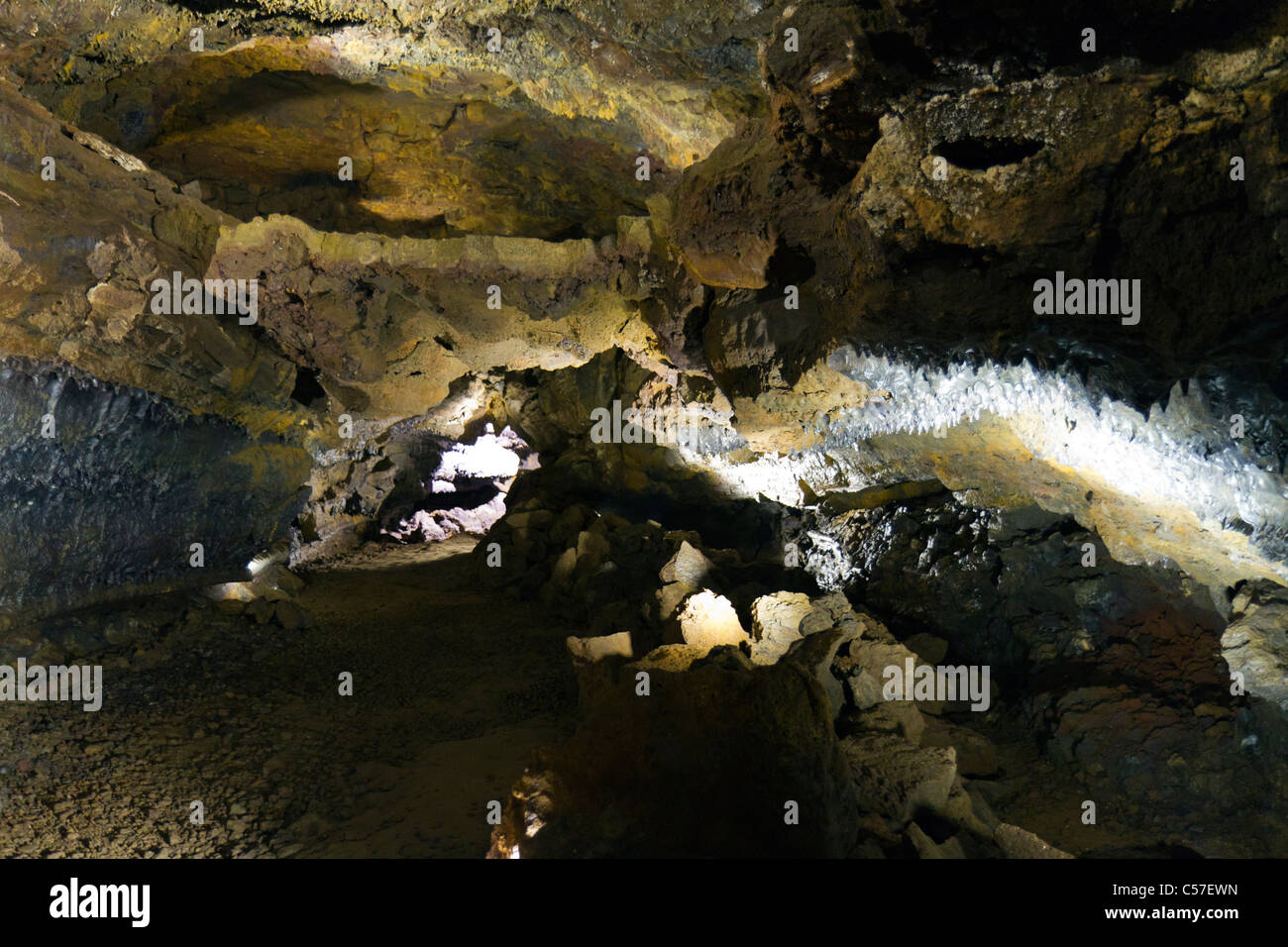 Gruta do carvao lava tunnel azores High Resolution Stock Photography ...