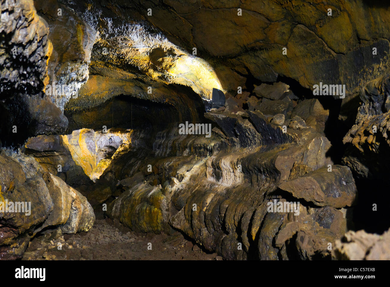 Gruta do carvao lava tunnel azores High Resolution Stock Photography ...