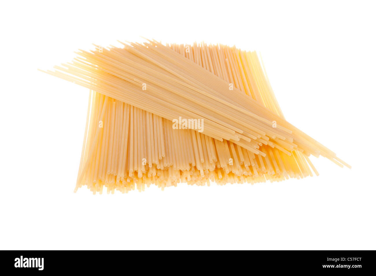 uncooked spaghetti, photo on the white background Stock Photo - Alamy