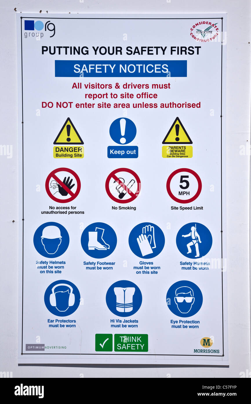 Health & Safety Notices Stock Photo - Alamy