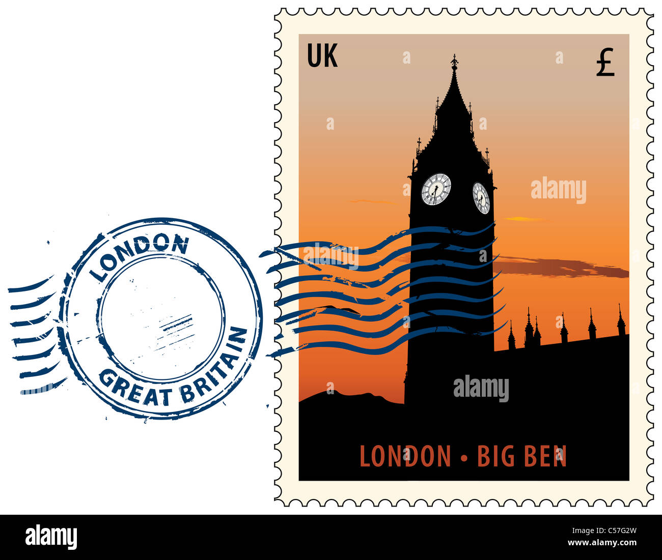 London Postage Stamp Stock Photos & London Postage Stamp Stock Images ...