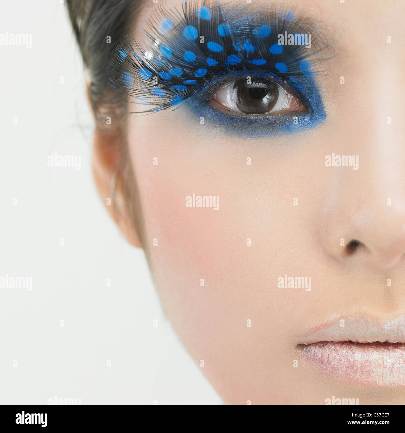 overwhelming eye makeup Stock Photo - Alamy
