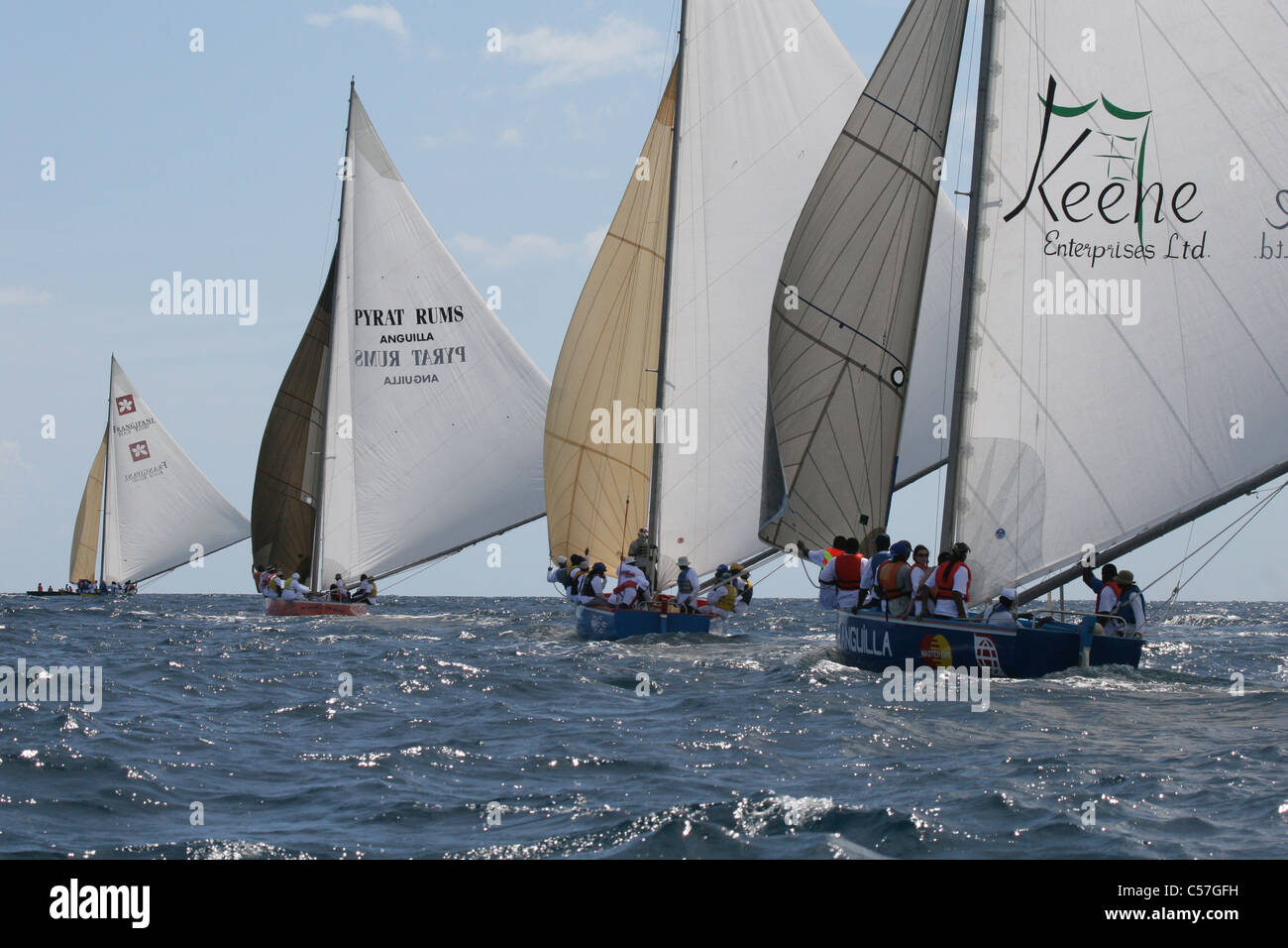 Anguilla racing boats hi-res stock photography and images - Alamy