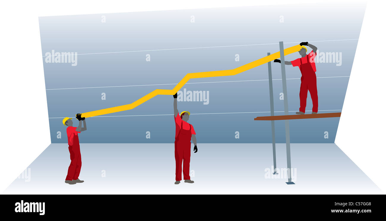 Construction Business Growth And Success graph representing success and ...